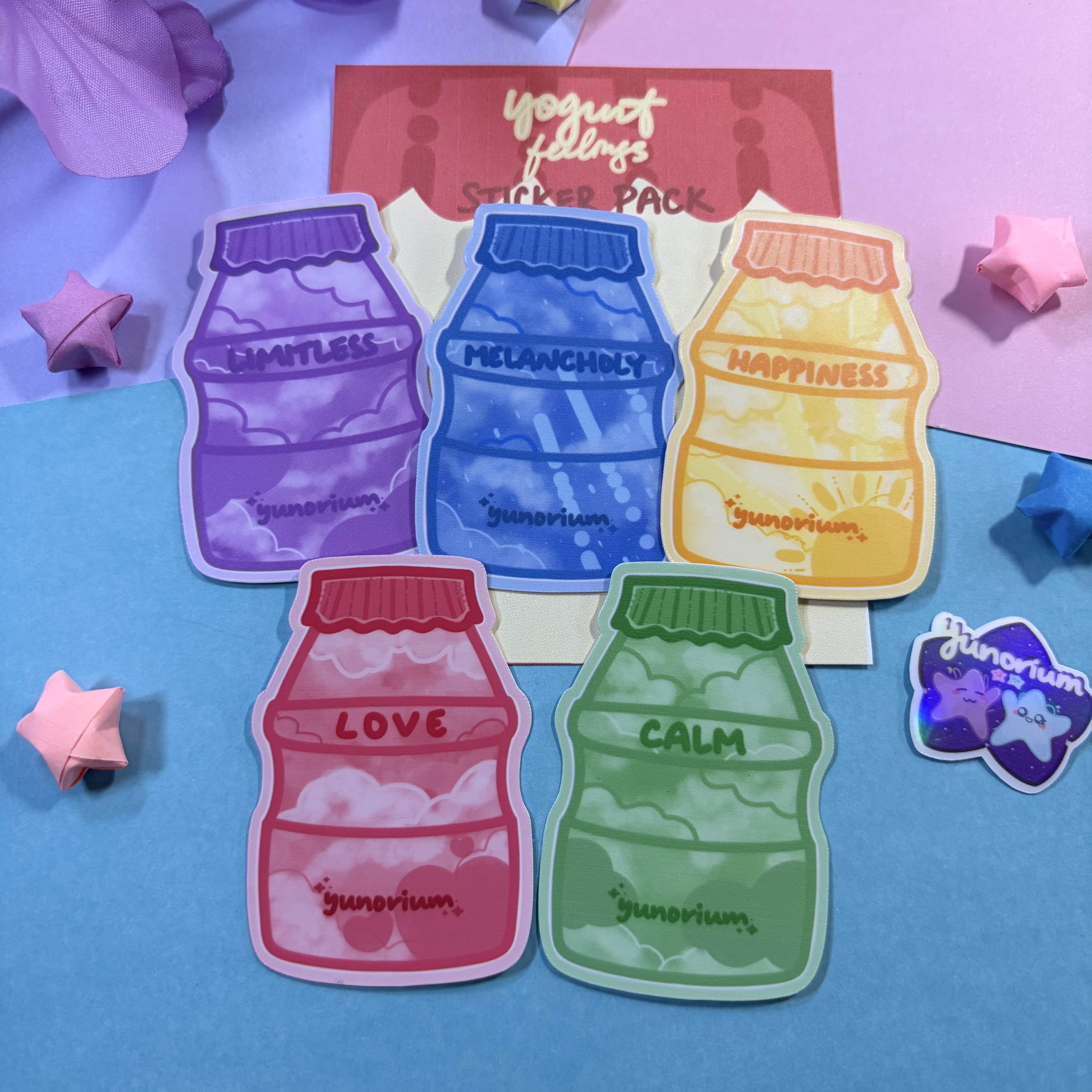Yogurt Feelings Sticker Pack | Emotion Stickers | Asian Yogurt Stickers ...